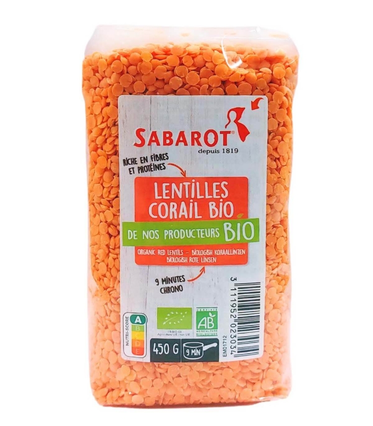 Lentilles corail Bio 450g