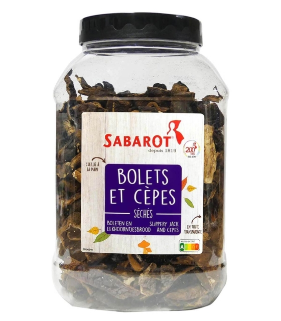 Bolets et cèpes séchés pot 250g - Champignons secs - Bolets et cèpes ...