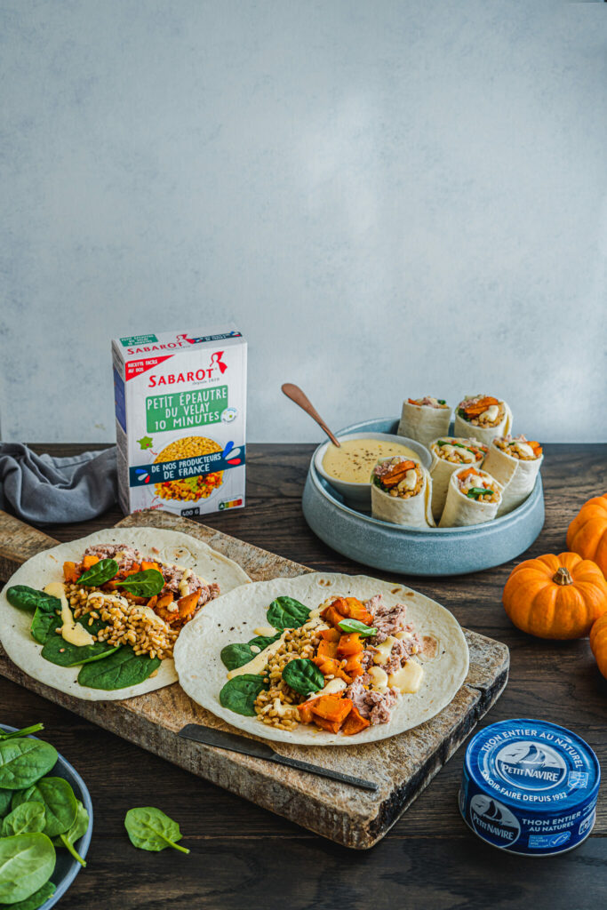 Burritos thon et petit épeautre