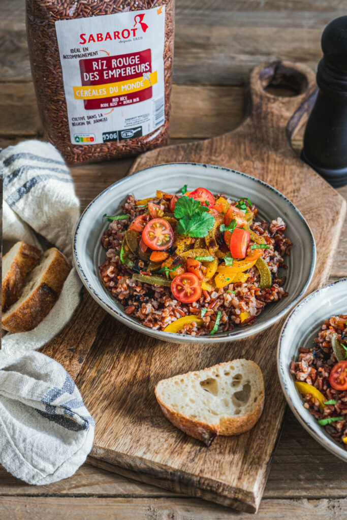 Recette riz rougeRiz rouge des Empereurs à la tomate