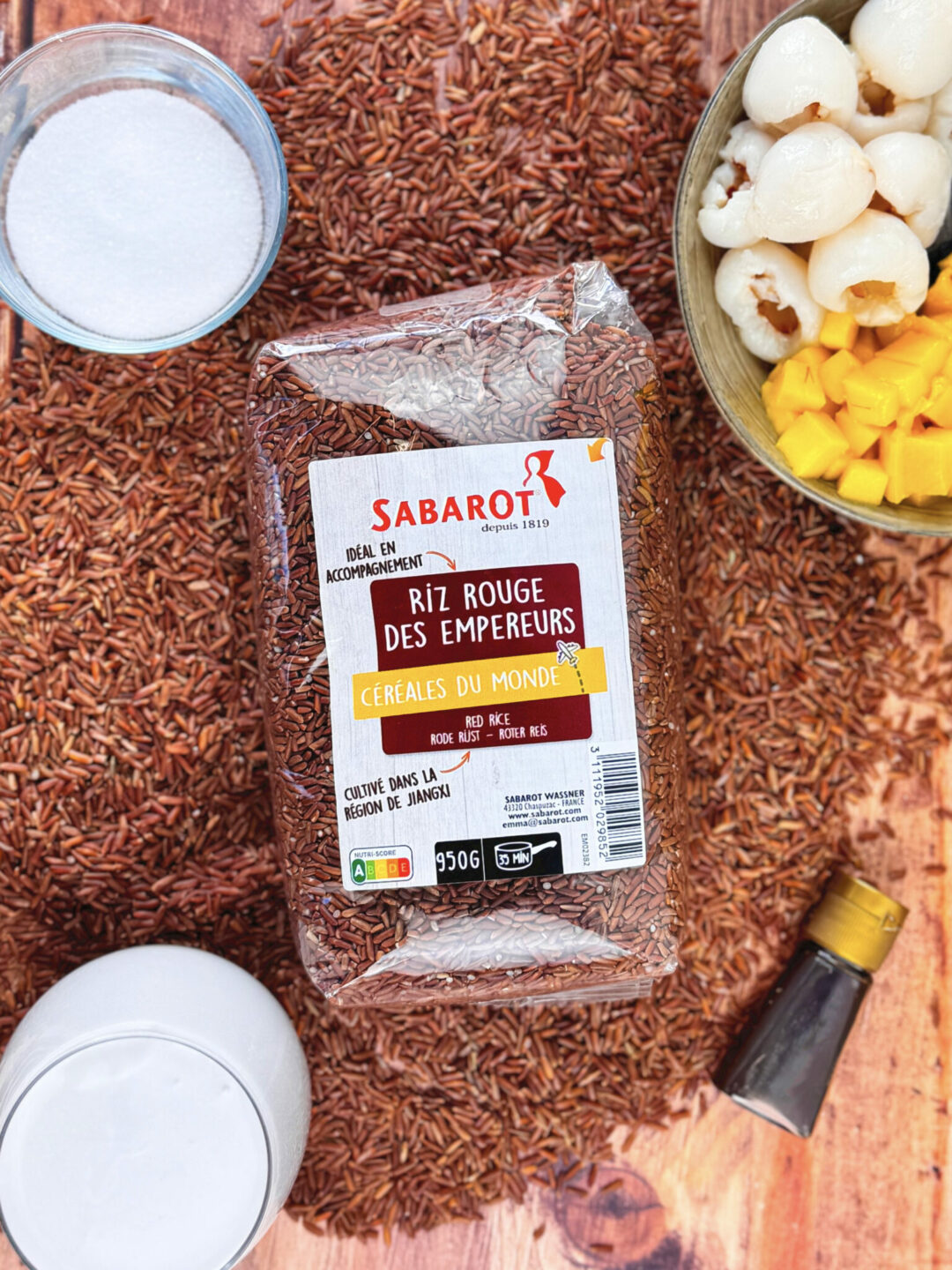 Riz rouge des empereurs au lait de coco et fruits frais - Sabarot - Des ...