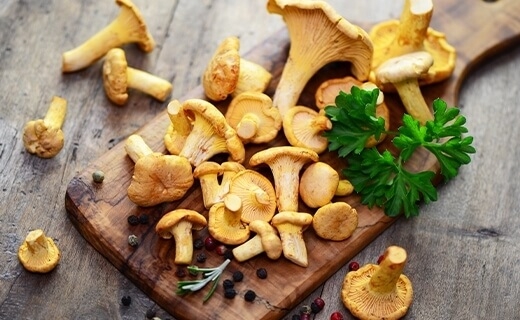 Mushrooms: dry or canned. Morels, ceps, girolls, mousserons, trumpets ...